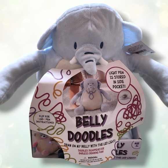 Belly doodles | Toys | Belly Doodles Plush Elephant Draw On Belly With ...